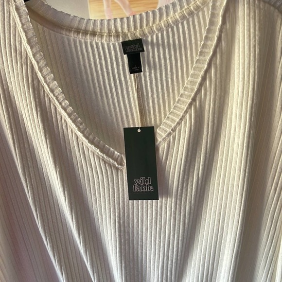 wild fable | Tops | Brand New Whitecream Wild Fable Long Sleeve Shirt ...